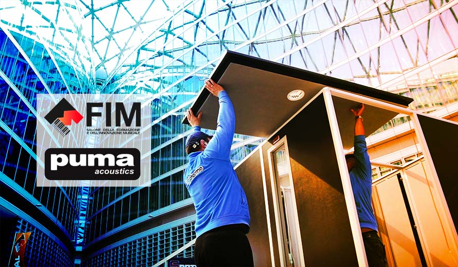 Cabina Airbirds 210x210 di Puma Acoustics al FIM 2019 - Puma Acoustics